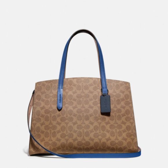 Coach | Bags | Coach Charlie Carryall In Colorblock Signature Canvas ...